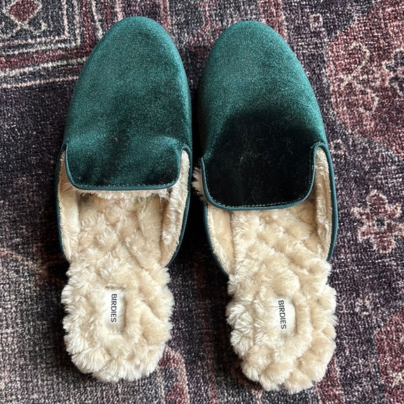 Birdies | Shoes | Birdies Emerald Velvet Mules | Poshmark